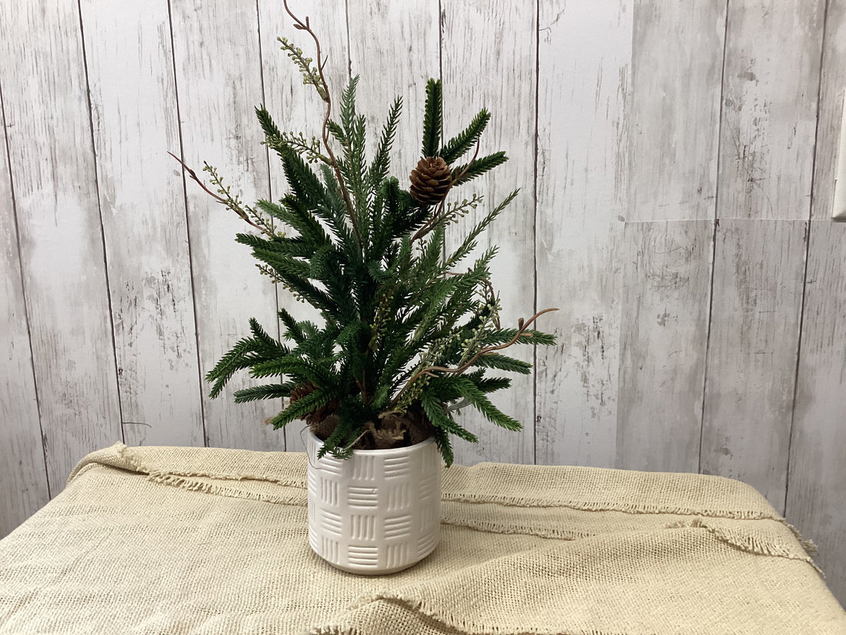 Artificial Real Touch Mix with Eucalyptus Austrian Pine Tree – 15" & 2 ...