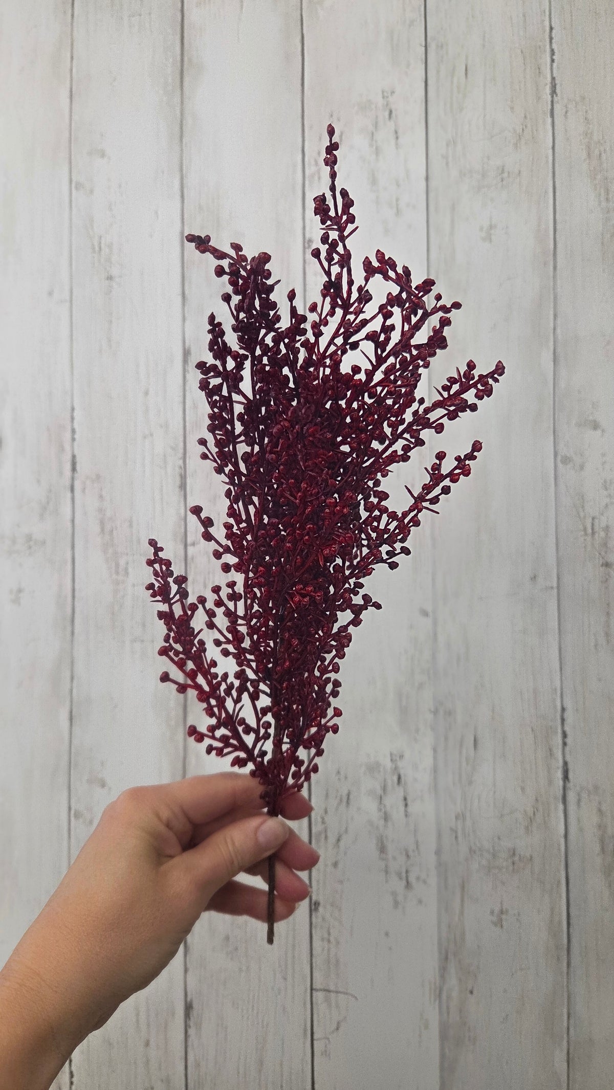 Red Artificial Berry Stems Red Color Two Sizes | Heartland Store MN