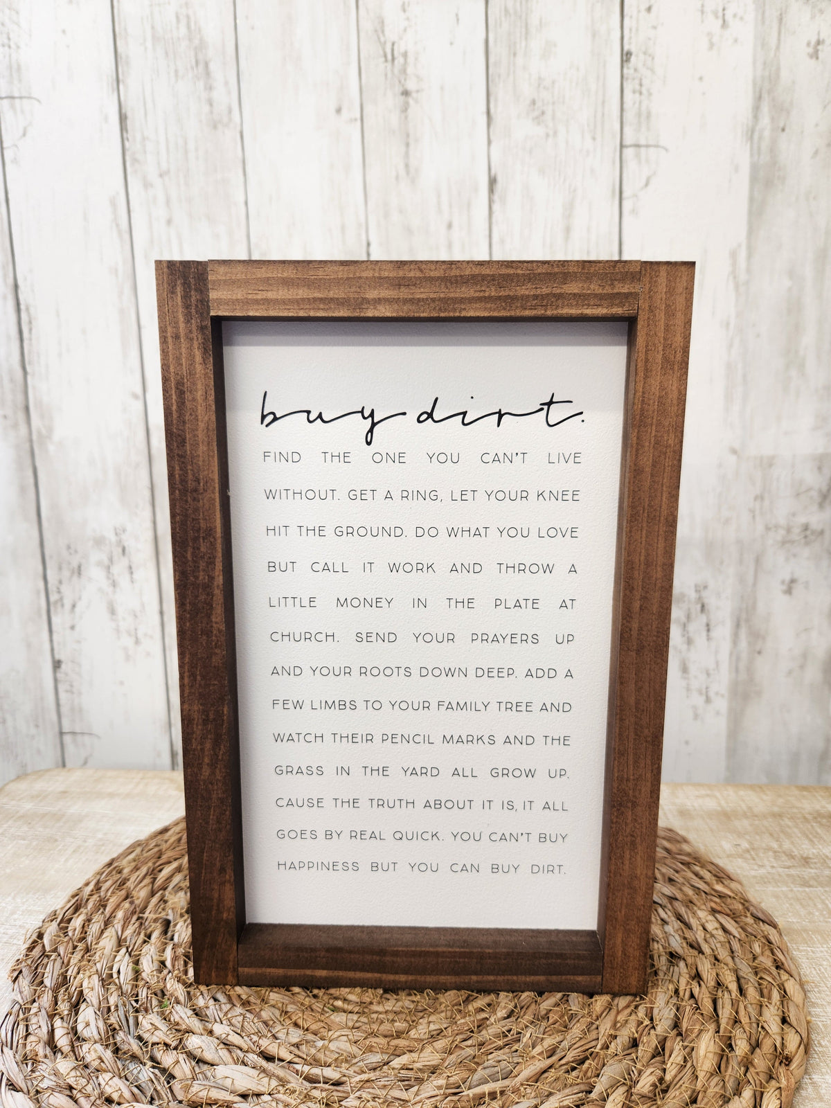 Buy Dirt Handmade Wooden sign — Heartland Store MN